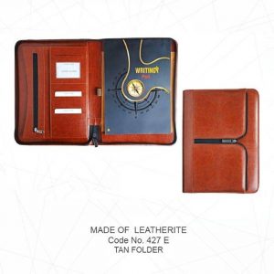 Buy Jute & Leather Folders With Logo Printing