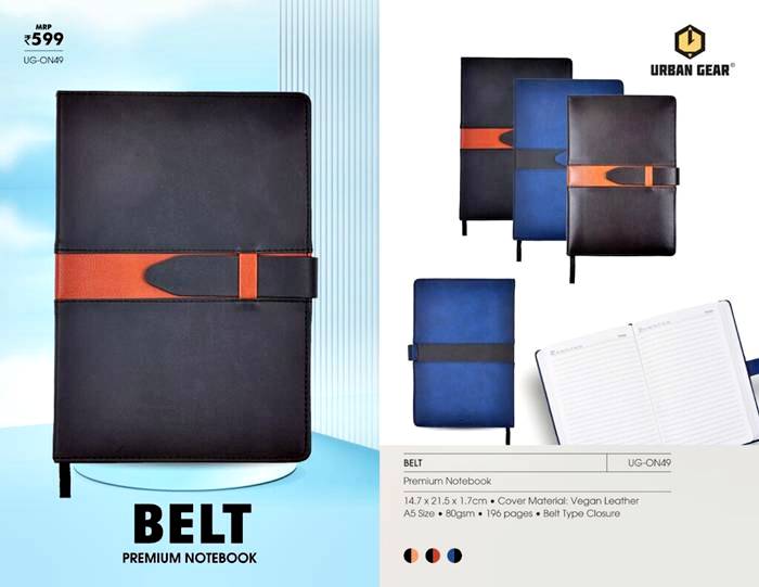 Urban Gear Premium Notebook BELT – Belt Closure Business Notebook