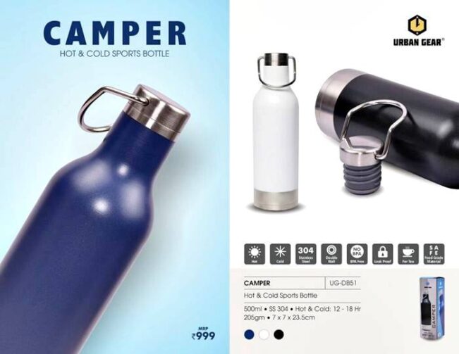 Hot & Cold Sports Bottle CAMPER – Outdoor Camping Water Bottle